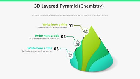 3D Layered Pyramid Diagram (Chemistry)