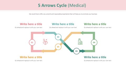 5 Arrows Cycle Diagram (Medical)