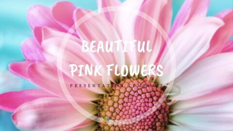 Beautiful pink flowers Google Slides Presentation Templates