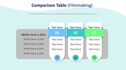 Comparison Table Diagram (filmmaking)