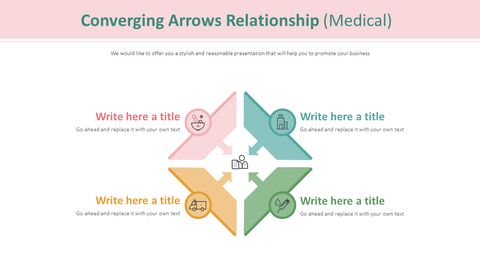 Converging Arrows Relationship Diagram (Medical)