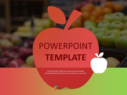Free PPT Template - Arranged Apples