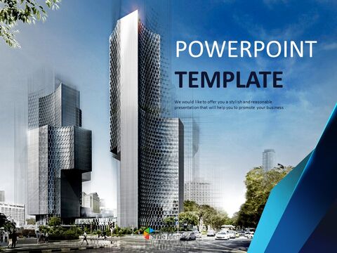 Free PPT Template - Building Blueprint