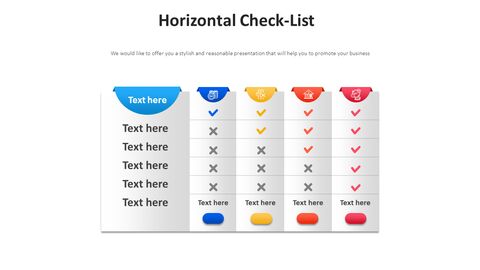 Horizontal Check-List Diagram