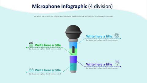 Microphone Infographic Diagram (4 division)