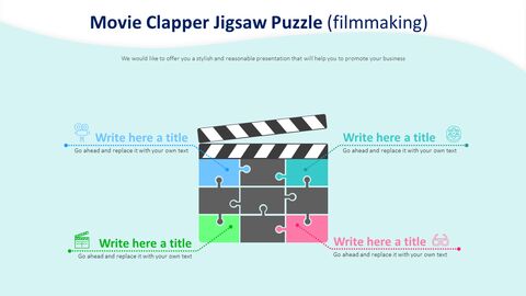 Movie Clapper Jigsaw Puzzle Diagram (filmmaking)
