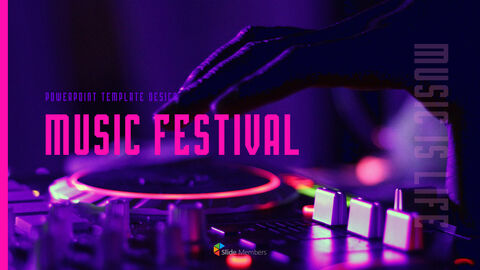 Music Festival PowerPoint Templates Design