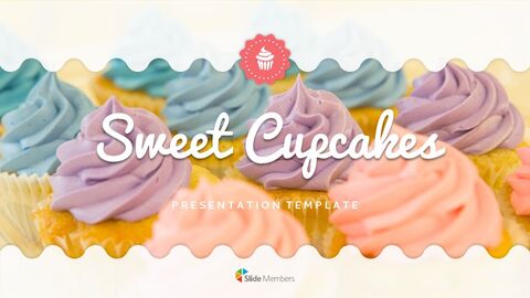 Sweet Cupcakes Google Slides Template Design
