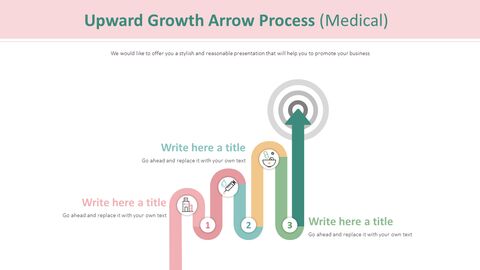 Upward Growth Arrow Process Diagram (Medical)