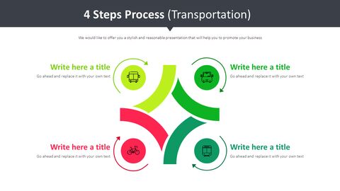 4 Steps Process Diagram (Transportation)