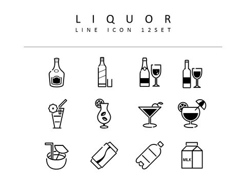 Liquor Icons Vectors