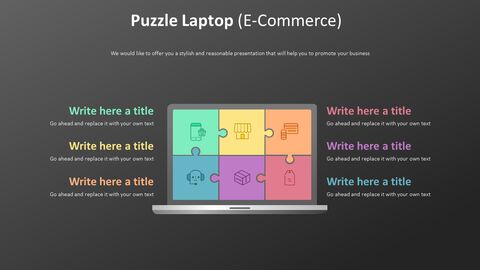 Puzzle Laptop Diagram (E-Commerce)|Puzzles