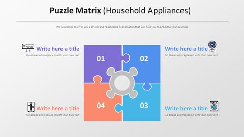 Puzzle Matrix Diagram (Household Appliances)