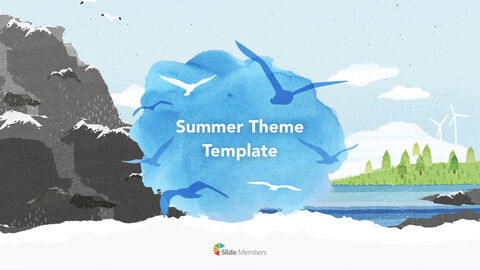 Summer Theme Template Apple Keynote Template