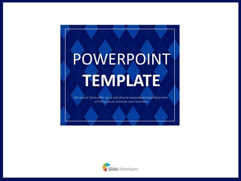 Free Presentation Templates - Dark Blue Patterns With Squared Outline