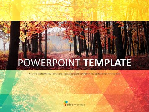 Fallen Leaves in Fall - Google Slides Template Free Download