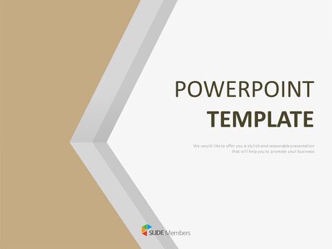 Free Business Google Slides Templates - Beige Gray Arrow Outline