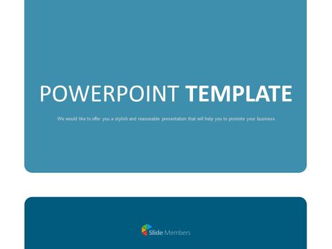 Free Google Slides Template - Blue Squares and Empty Space