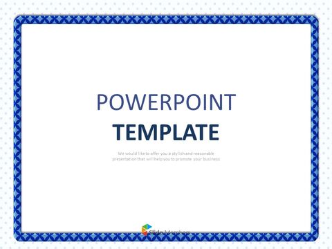 Google Slides Free - A Bold Blue Line With Sparkling Dots