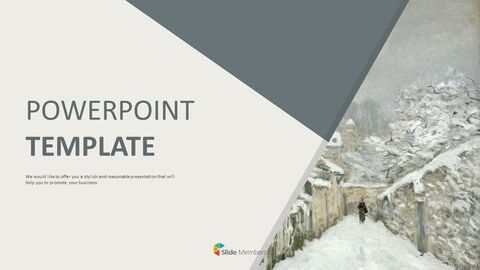 Google Slides Template Free - Alfred Sisley "La neige à Louveciennes"