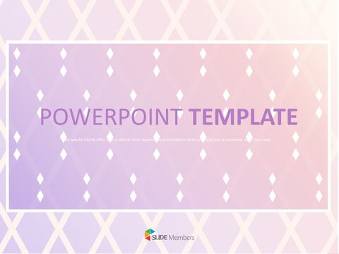 Pastel Purple Gradation With Diamond Patterns - Google Slides online Free