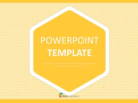 Yellow Grid Background With Hexaonal Title Outline - Free Google Slides ...