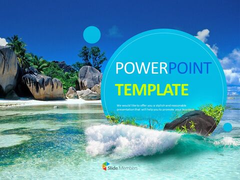 Free Google Slides Template Design - Sea and Waves