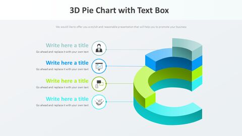 3D Pie Chart with Text Box Diagram