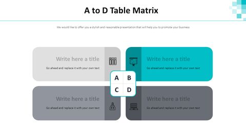 A to D Table Matrix Diagram