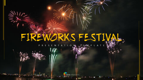 Fireworks Festival Theme PPT Templates
