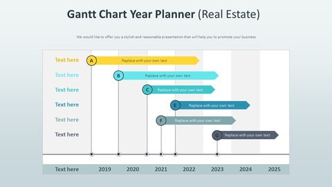 Gantt Chart Year Planner Diagram (Real Estate)