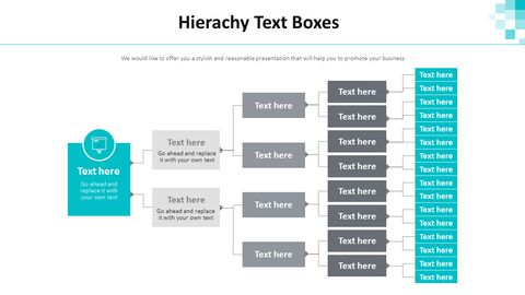 Hierachy Text Boxes Diagram