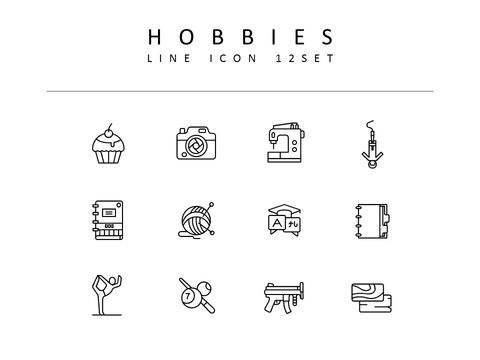 Hobbies Icons Vectors