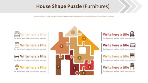 House Shape Puzzle Diagram (Furnitures)
