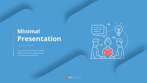 Line Icon Minimal Presentation PowerPoint deck Design