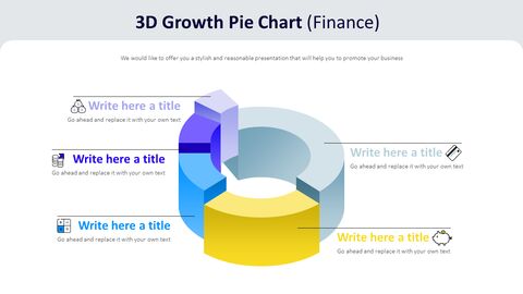 3d Growth Pie Chart Diagram (Finance)