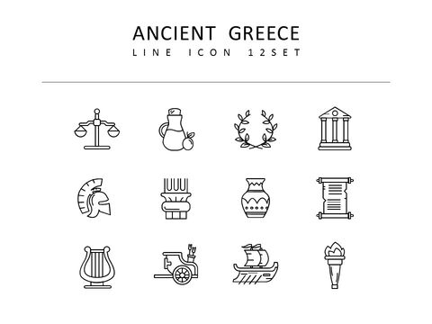 Ancient Greece Vector Icons
