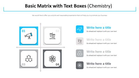 Basic Matrix with Text Boxes Diagram (Chemistry) Design brief Templates