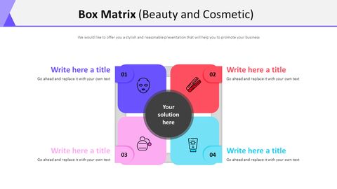 Box Matrix Diagram (Beauty and Cosmetic) Effective PowerPoint Presentations