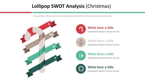 Christmas Lollipop with Ribbon SWOT Diagram (Christmas)