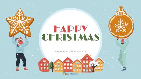 Happy Christmas Easy Google Slides Template