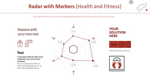 Radar with Markers Chart (Health and Fitness)