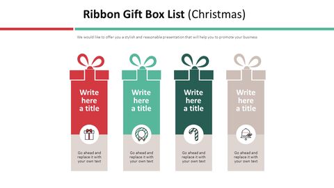 Ribbon Gift Box List Diagram (Christmas)