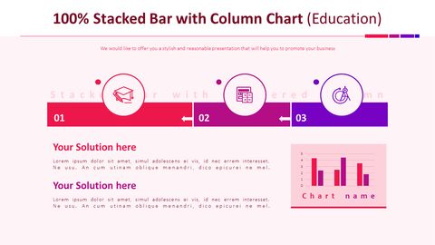 Single Stacked Bar with Column Chart (Education)