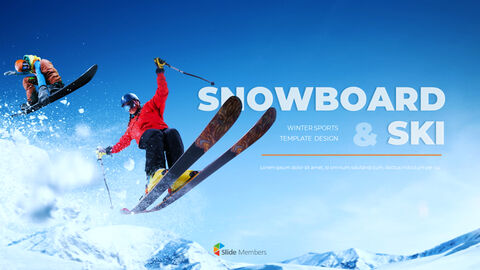 Snowboard & Ski PPT Theme