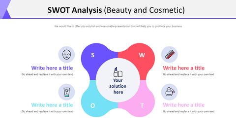 SWOT Analysis Diagram (Beauty and Cosmetic)