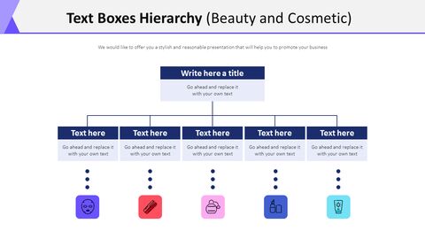 Text Boxes Hierarchy Diagram (Beauty and Cosmetic)