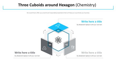 Three Cuboids around Hexagon Diagram (Chemistry)