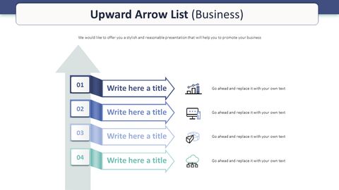 Upward Arrow List Diagram (Business)