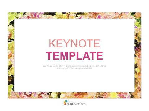 Free Keynote Template Design - Fancy Flower Background